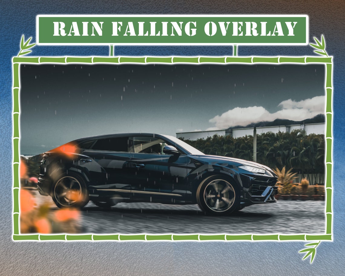 Rain Falling Overlay / Realistic Rain Twitch Stream / Rain Showers ...