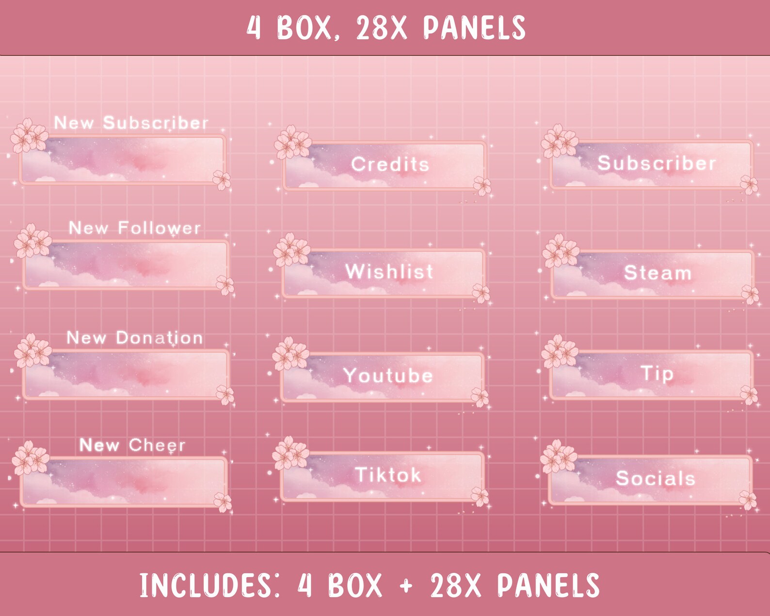 Animated Sakura Cherry Blossom Twitch Stream Package / Cozy Spring ...