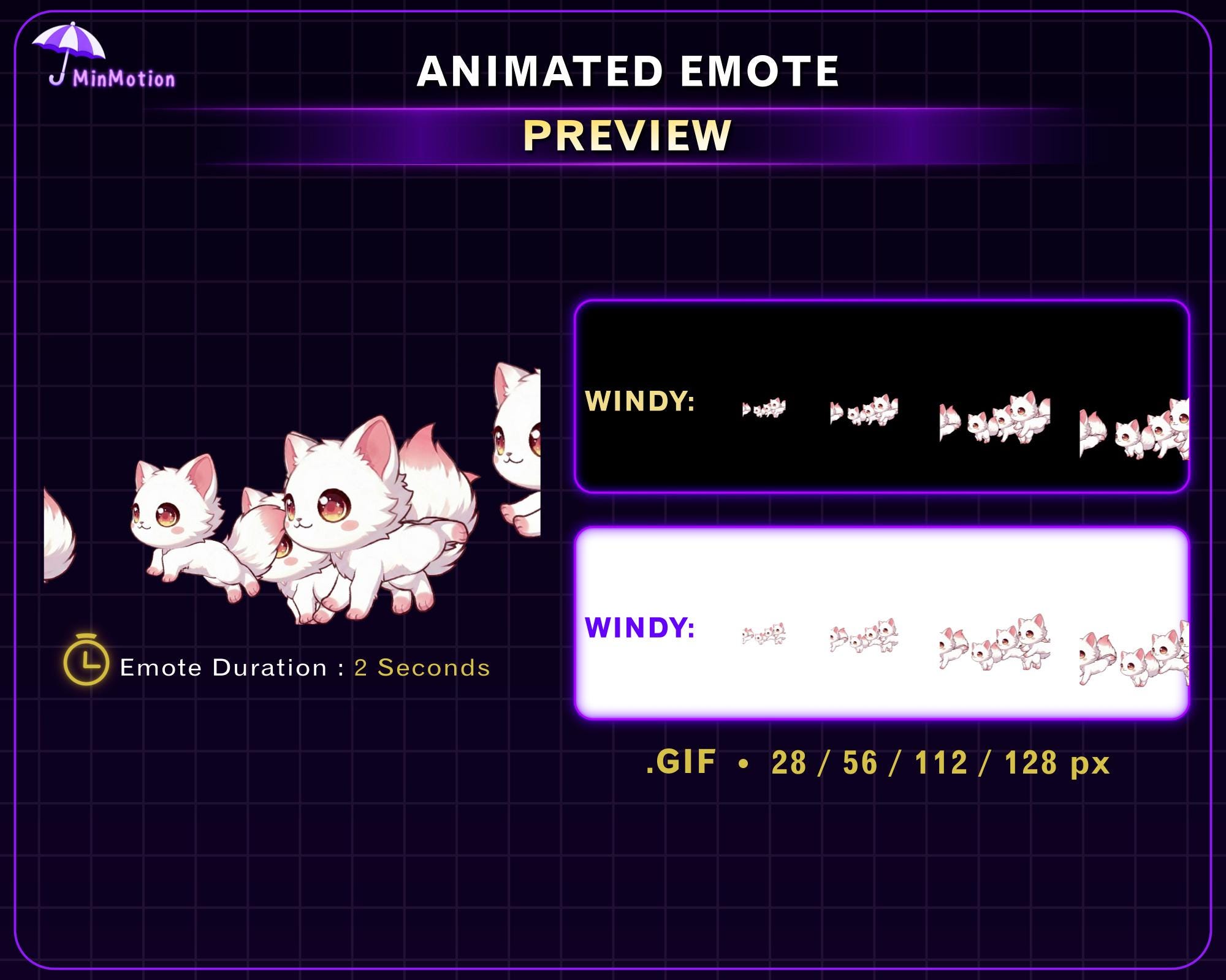 Animated Cute Cat Twitch Raid Alert, Chibi Cat Raid Animation With Cat ...