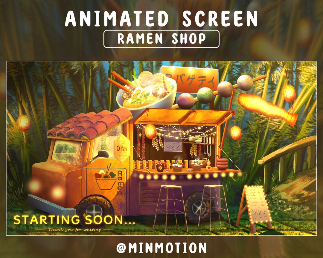 Animated Mystic Ramen Shop Japan Twitch Stream Screen / Mobile Food ...