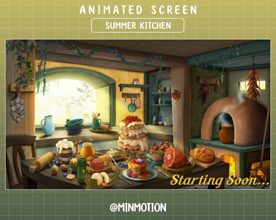 Animated Summer Kitchen Ambience Twitch Stream Screen / Medieval ...