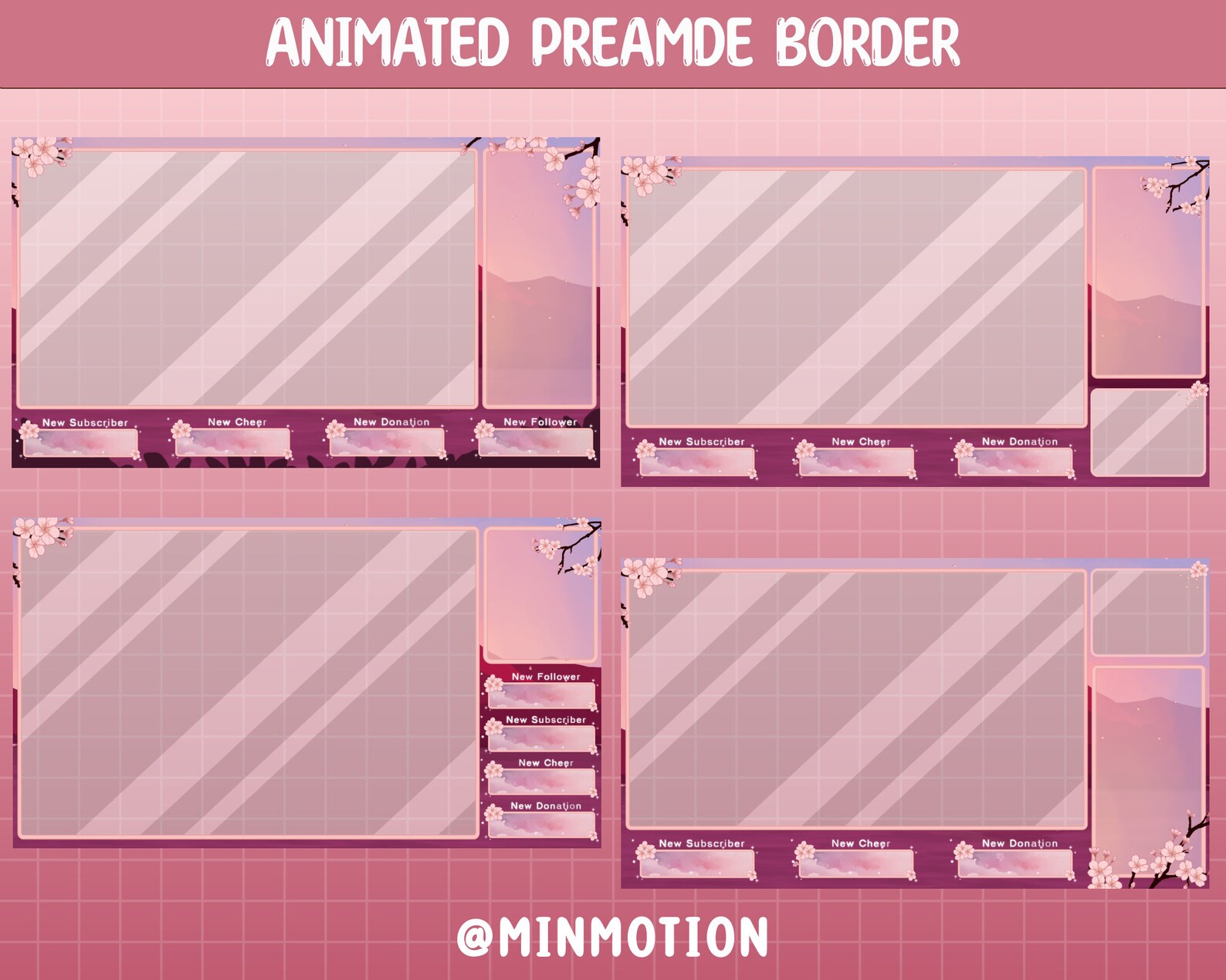 Animated Sakura Cherry Blossom Twitch Stream Package / Cozy Spring ...