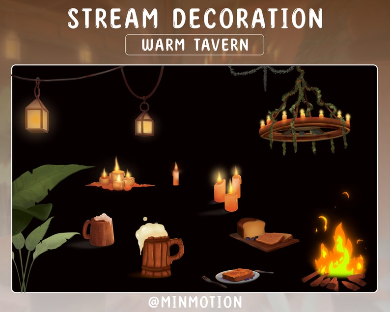 Animated Warm Tavern Twitch Stream Full Package / Medieval Fantasy ...