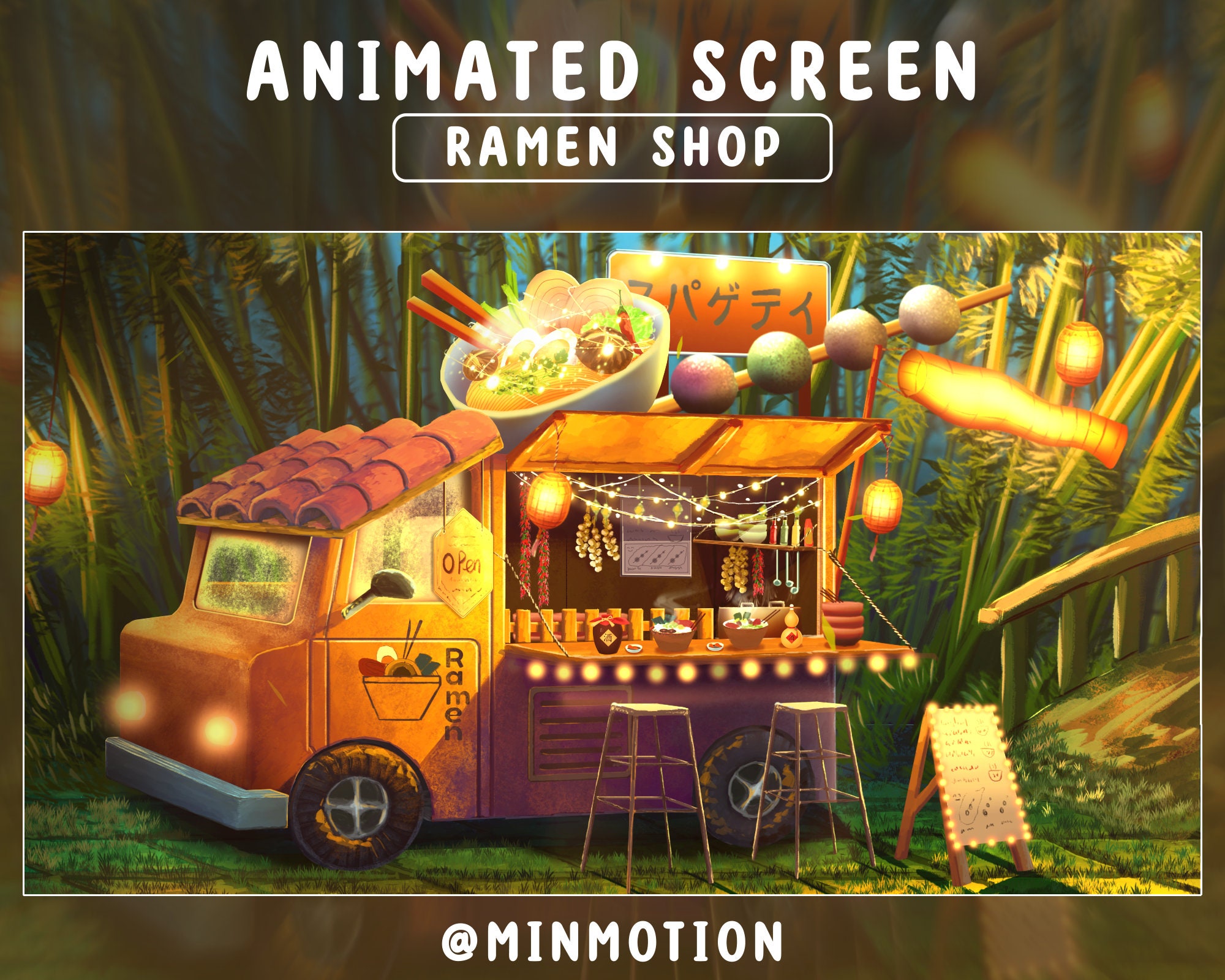 Animated Mystic Ramen Shop Japan Twitch Stream Screen / Mobile - Etsy