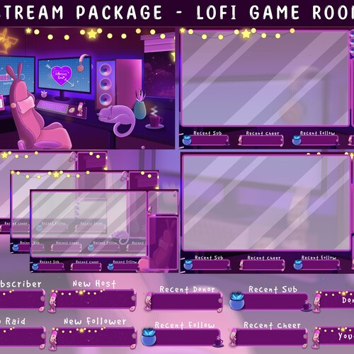 Animated Cozy Gaming Room Twitch Stream Full Package / Lo-fi - Etsy