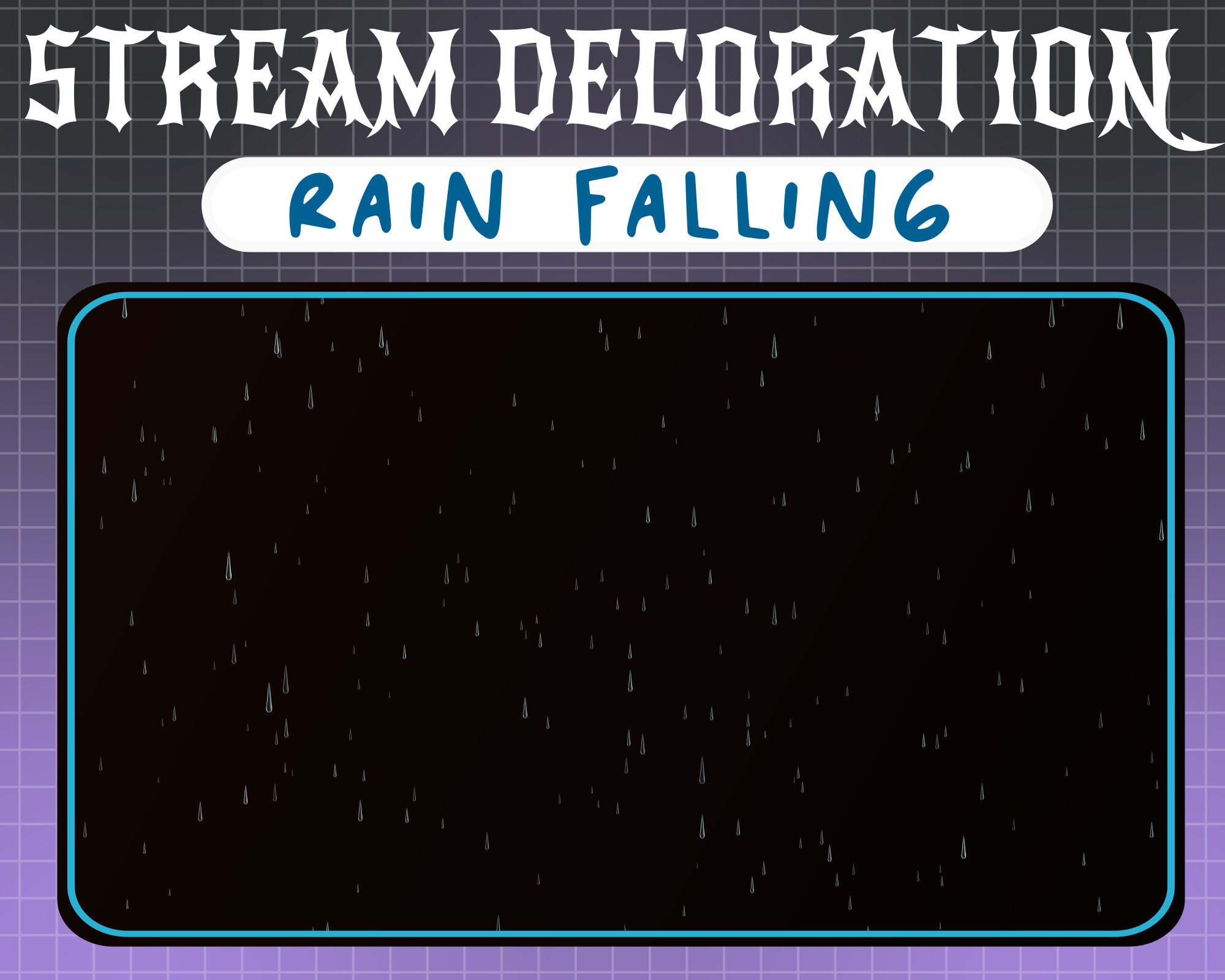 Animated Stream Decoration Rain Falling / Realistic Rain Twitch Stream ...