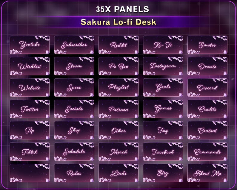 Animated Spring Sakura Lofi Desk Stream Package, Cozy Pink Cherry ...