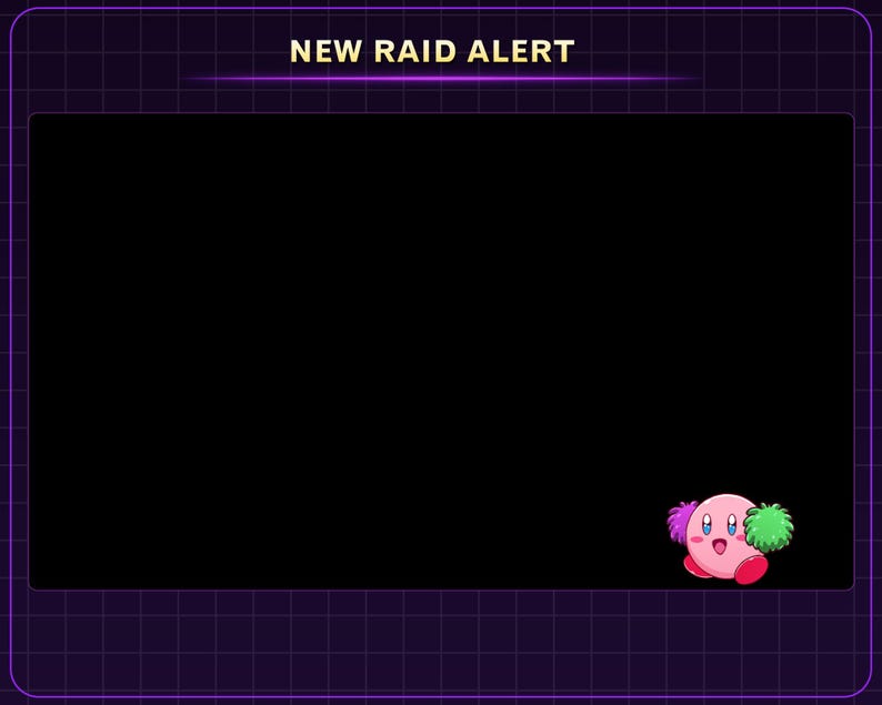 Animated Kirby Cheering Twitch Raid Alert, Kirby Raid Animation With ...