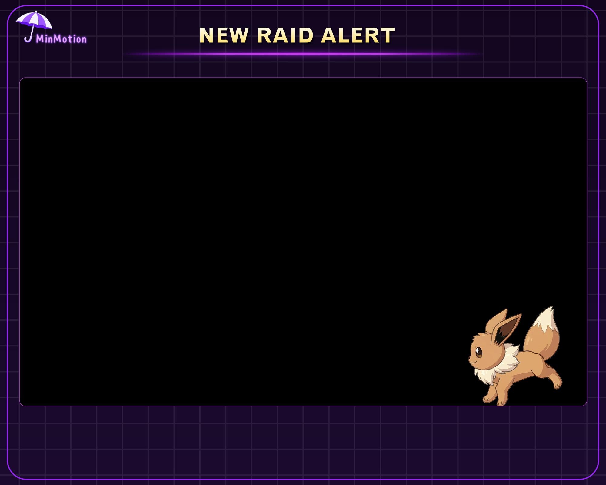 Animated Cute Eevee Running Twitch Raid Alert, Funny Eevee Stream Alert ...