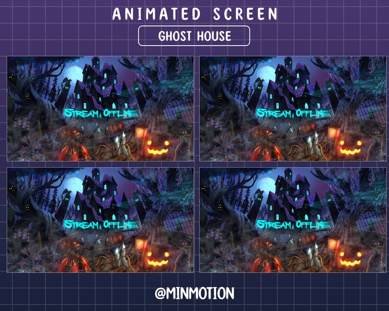 Animated Ghost House Twitch Stream Screen / Spooky House in - Etsy