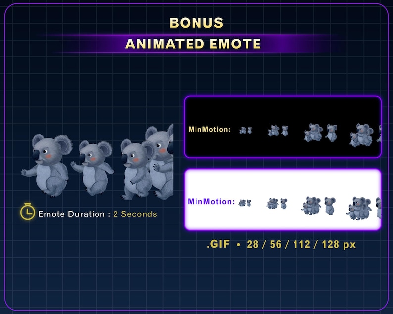 Animated Cute Koala Twitch Alert Pack, Koala Stream Alert Bundle, Koala ...