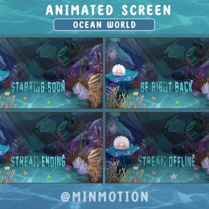 FULL ANIMATED Twitch Stream Package / Ocean Art Theme With Stunning ...