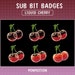 Liquid Cherry Twitch Sub Bit Badges / Fruits Twitch Overlay / Kawaii ...