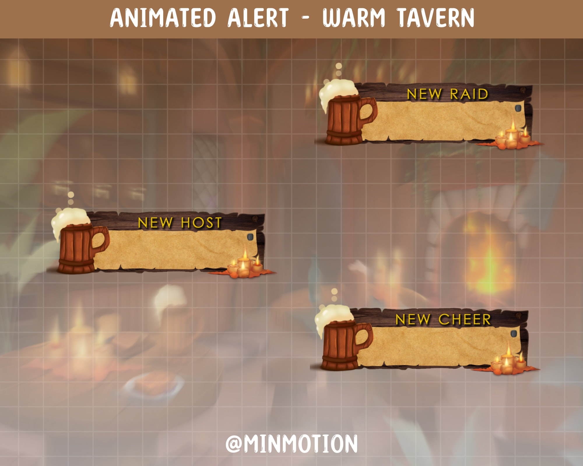 Animated Warm Tavern Twitch Alert/ Medieval Fantasy Tavern - Etsy