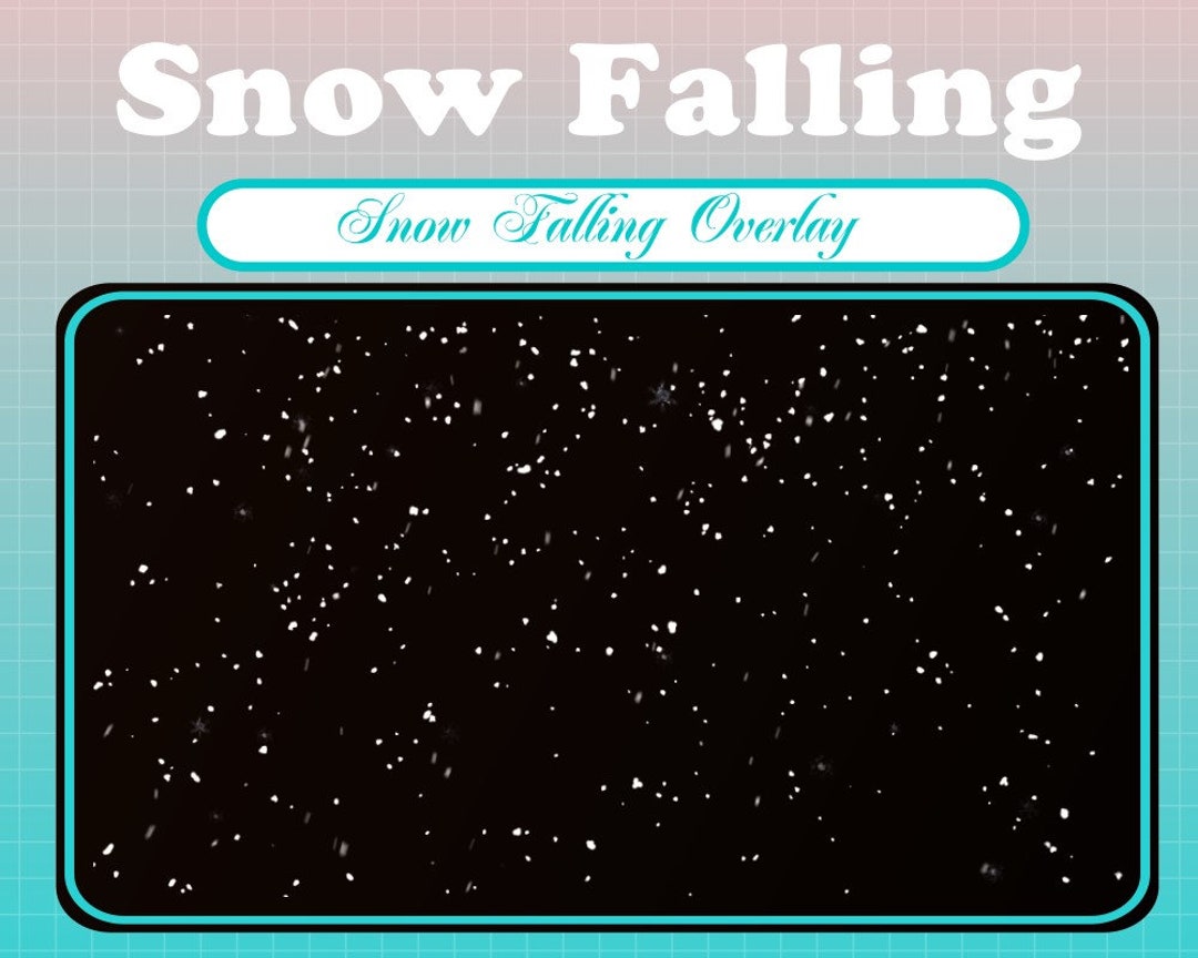 SNOW FALLING Animated Twitch Stream Overlay / Christmas Snowflakes ...