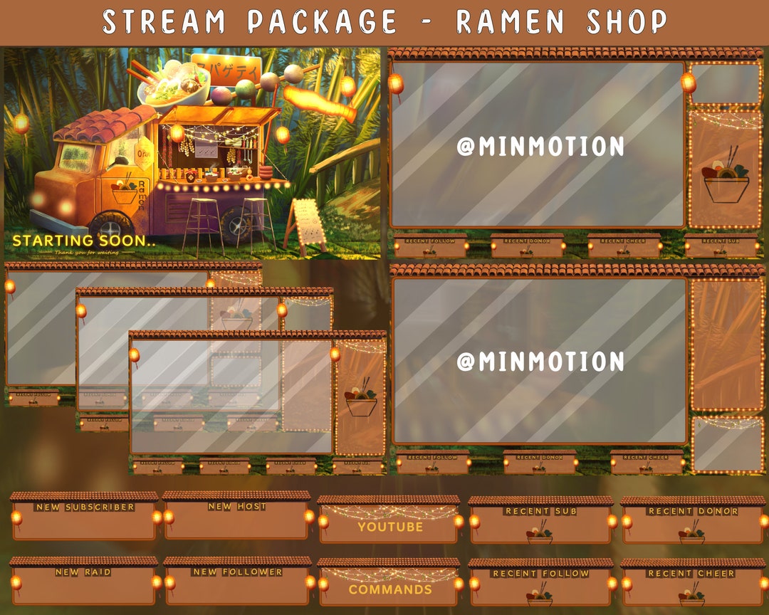 Animated Mystic Ramen Shop Japan Twitch Stream Package / Mobile Food ...