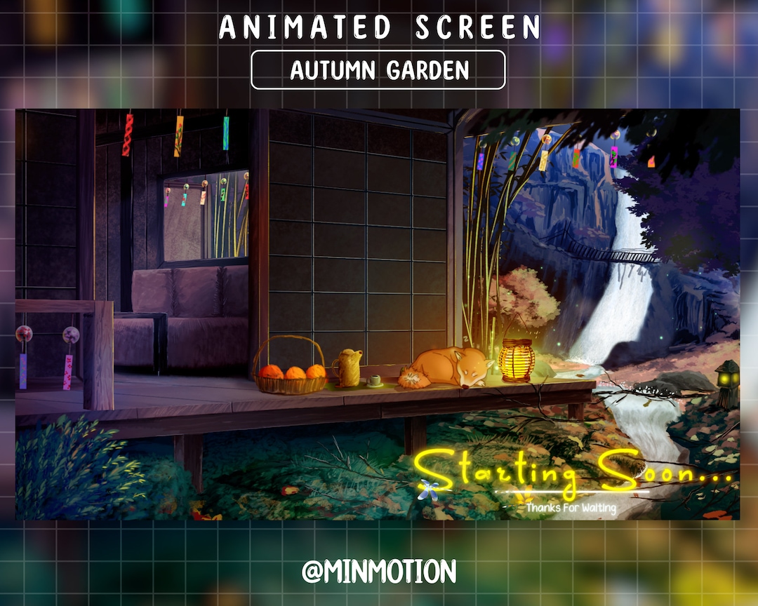 Animated Autumn House Garden Twitch Stream Screen / Japanese Garden ...
