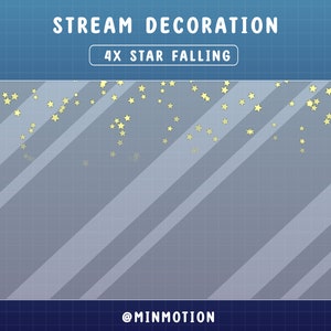 4x Animated Stream Decoration Star Falling / Kawaii Twitch Overlay ...