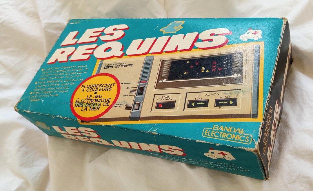 Bandai VFD LSI, "les Requins", Boxed, Lcd Handheld, Vintage Game ...