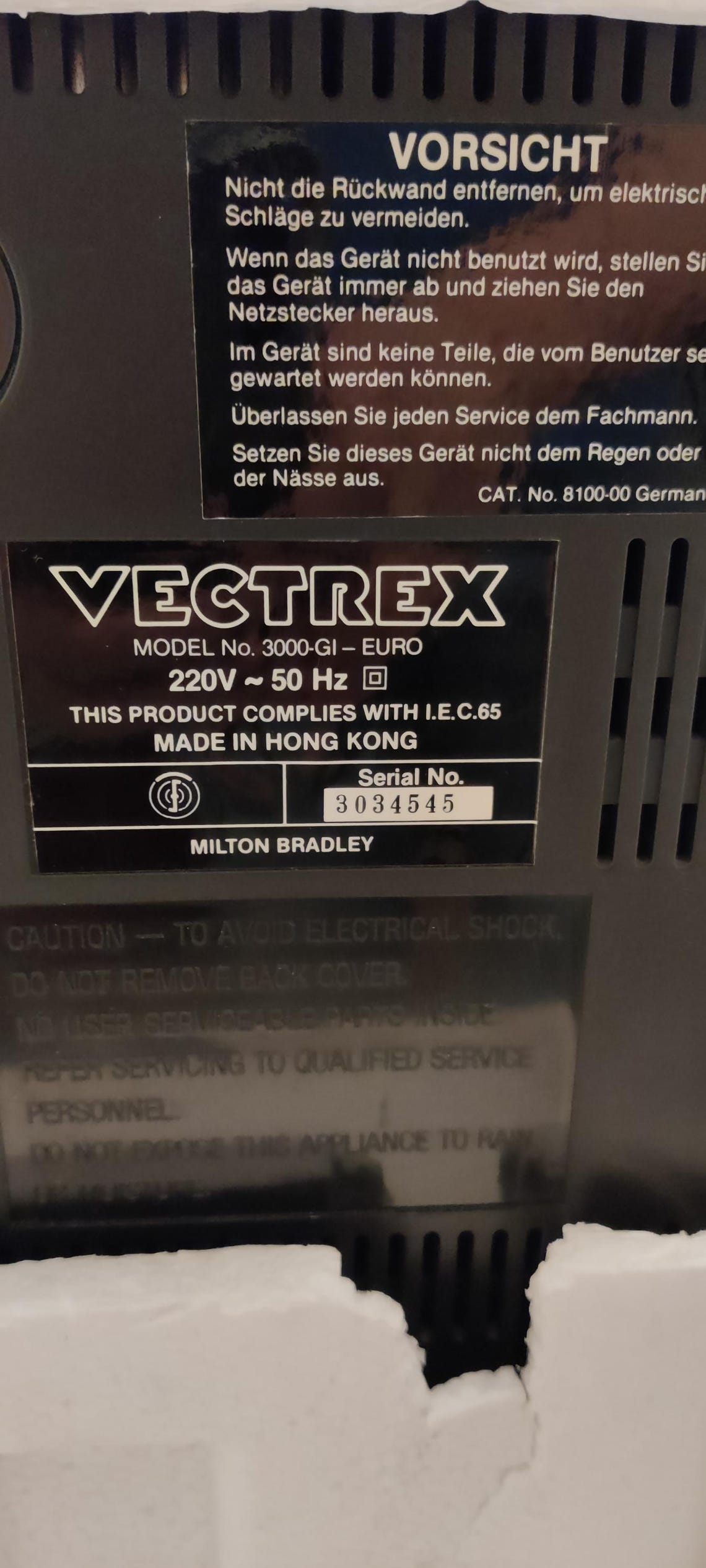 MB VECTREX, Complete in Box, Serviced Unit, 220V Version, Vintage Collectors Item, Crt Game ...