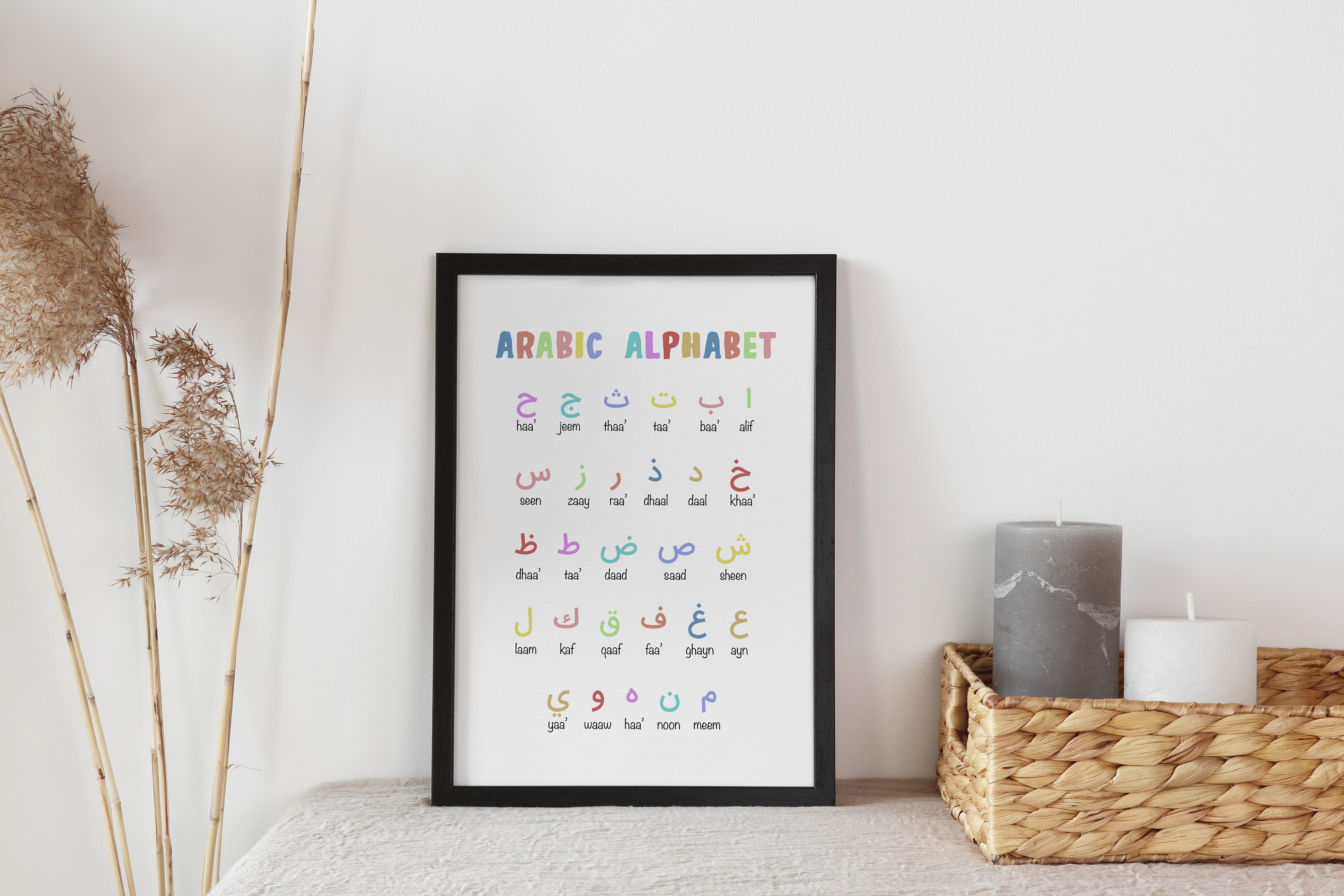 Arabic Alphabet Poster for Kids | Digital Download, Classroom ...
