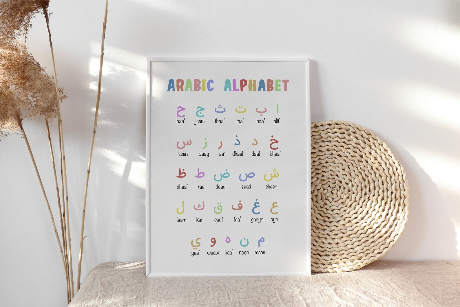 Arabic Alphabet Poster for Kids | Digital Download, Classroom ...
