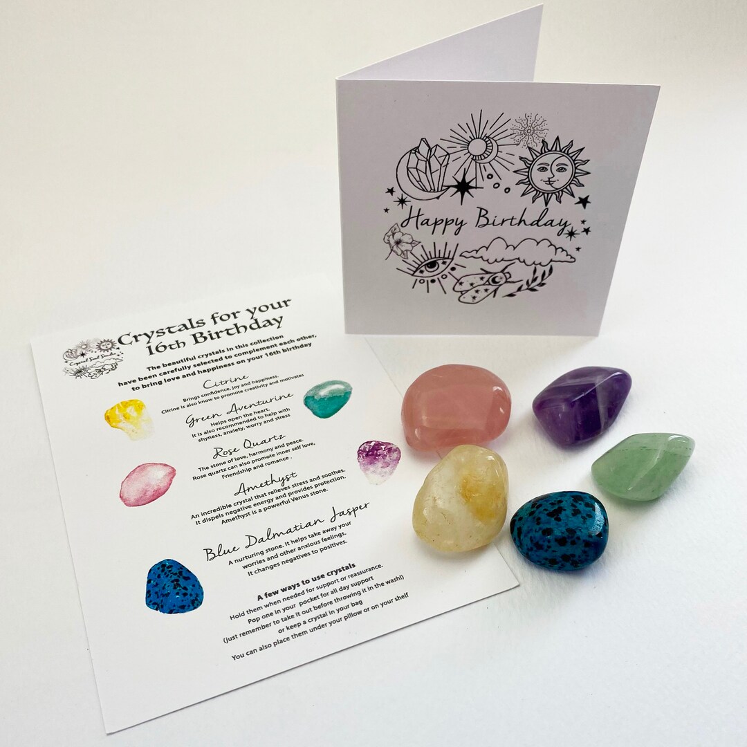 Crystals for 16th Birthday, 16th Birthday Crystal Set, Reiki. Chakra ...