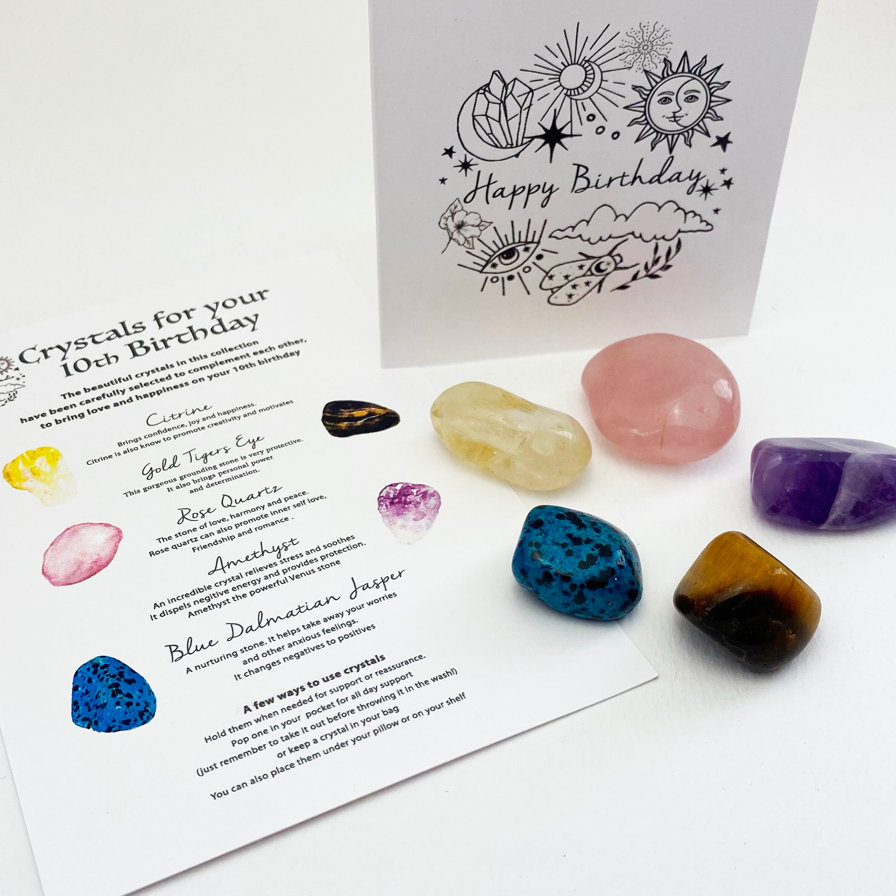 Crystals for 10th Birthday, 10th Birthday Crystal Set, Reiki. Chakra ...