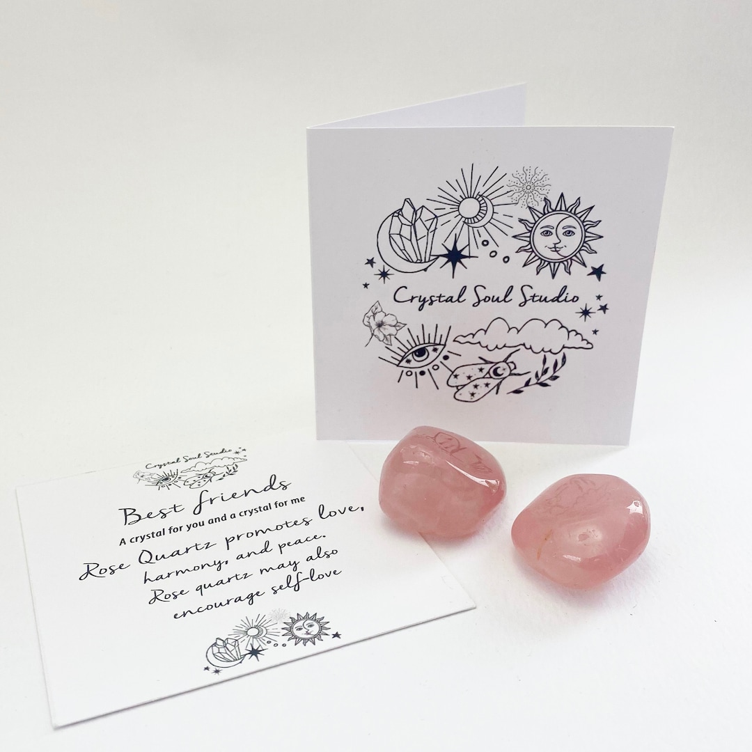 Best Friend Crystal Set, Two Crystals for a Best Friend, Crystals for ...