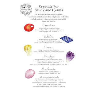 Crystals for Study and Exams,student Crystal Set, Reiki. Chakra ...