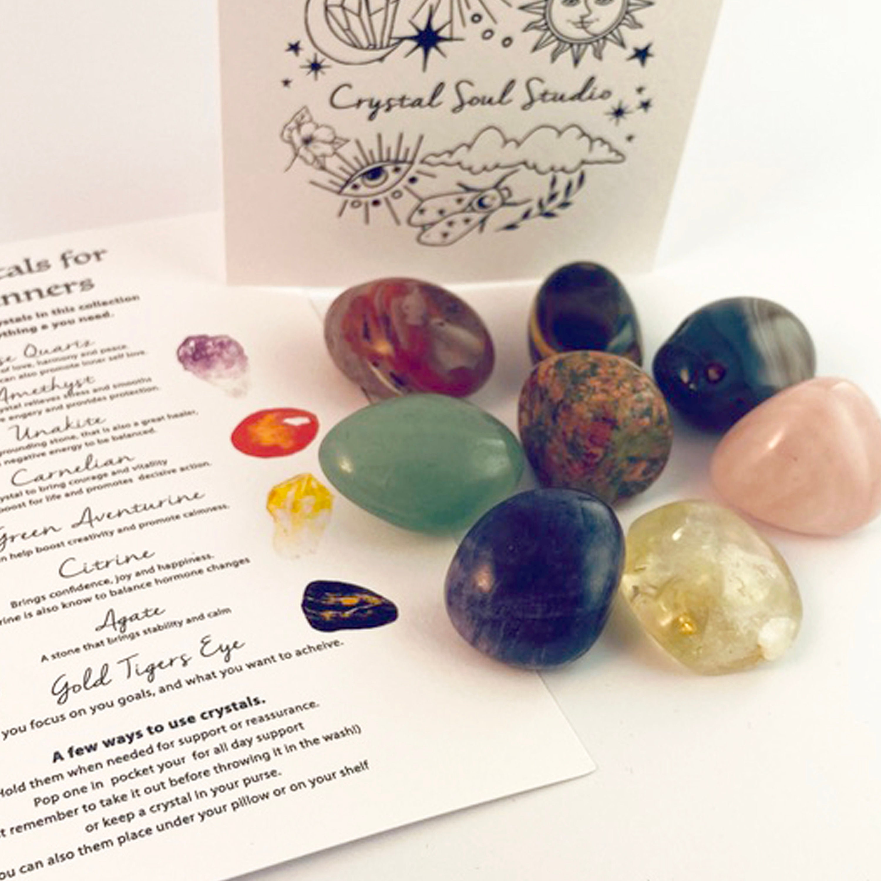 Crystal Beginners Set Beginners Set of Crystals Beginner - Etsy