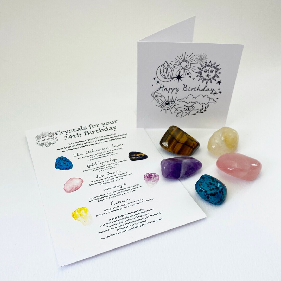 Crystals for 24th Birthday, 24th Birthday Crystal Set, Reiki. Chakra ...