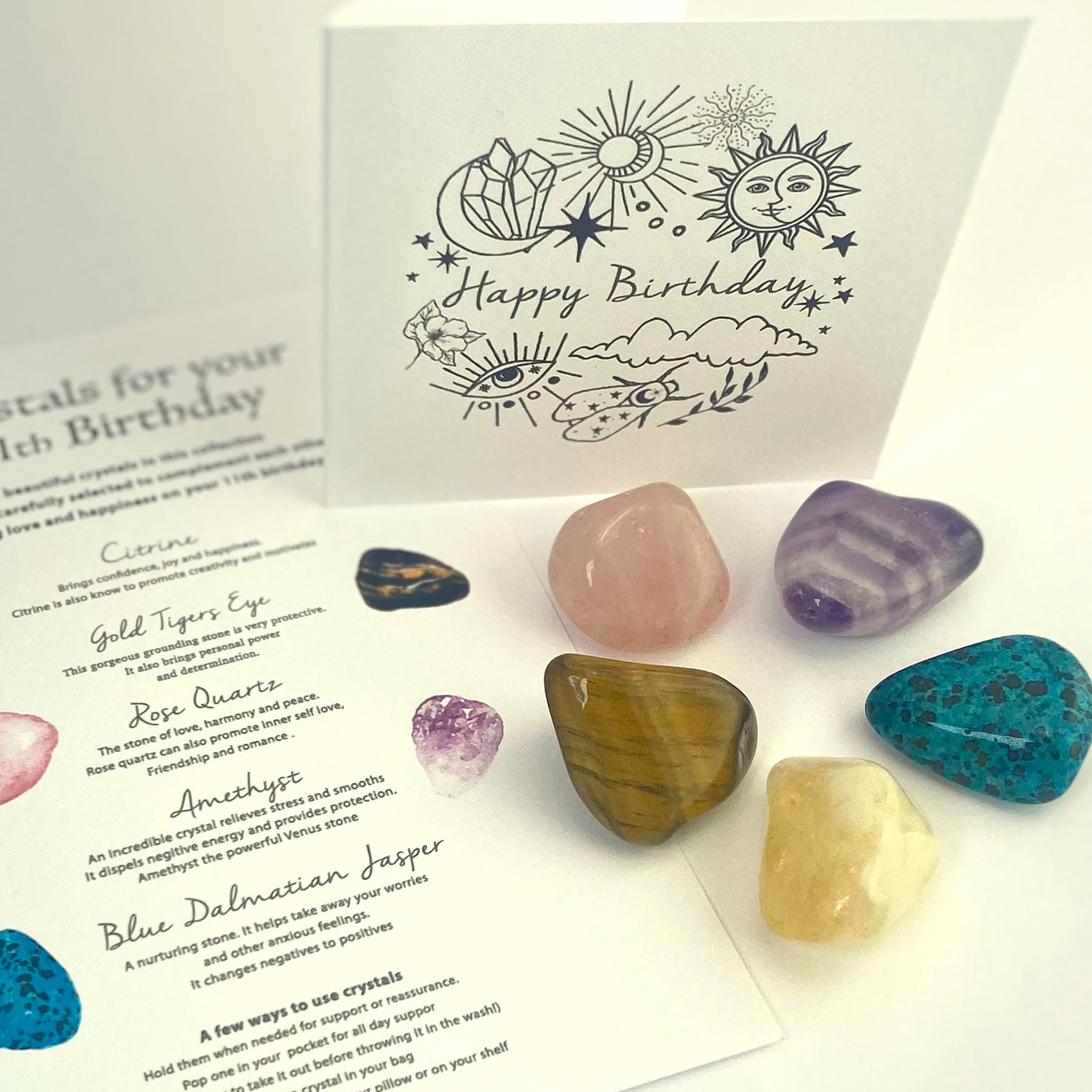Crystals for 11th Birthday, 11th Birthday Crystal Set, Reiki. Chakra ...
