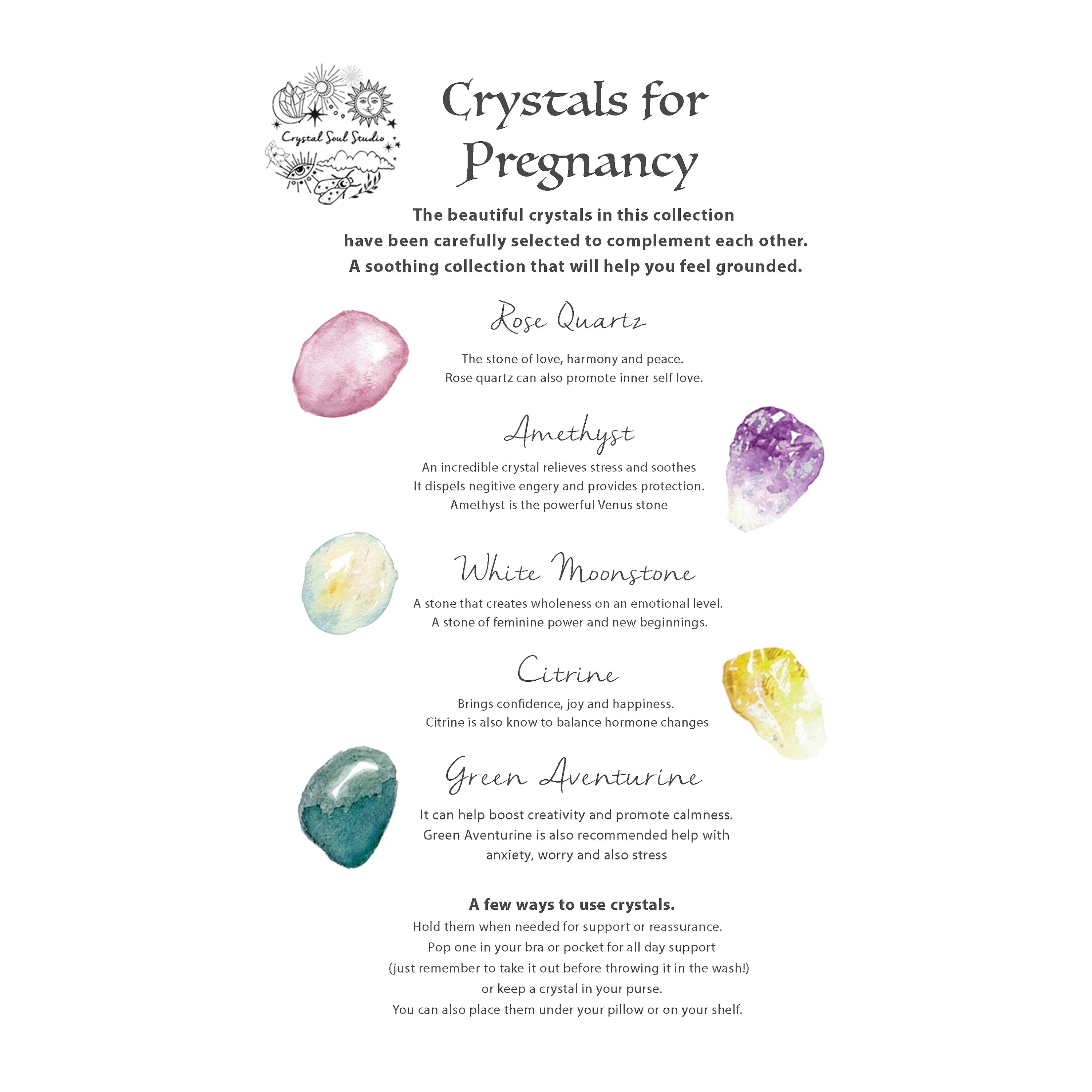 Crystals for Pregnancy, Pregnancy Crystals ,pregnancy Crystal Set,reiki ...