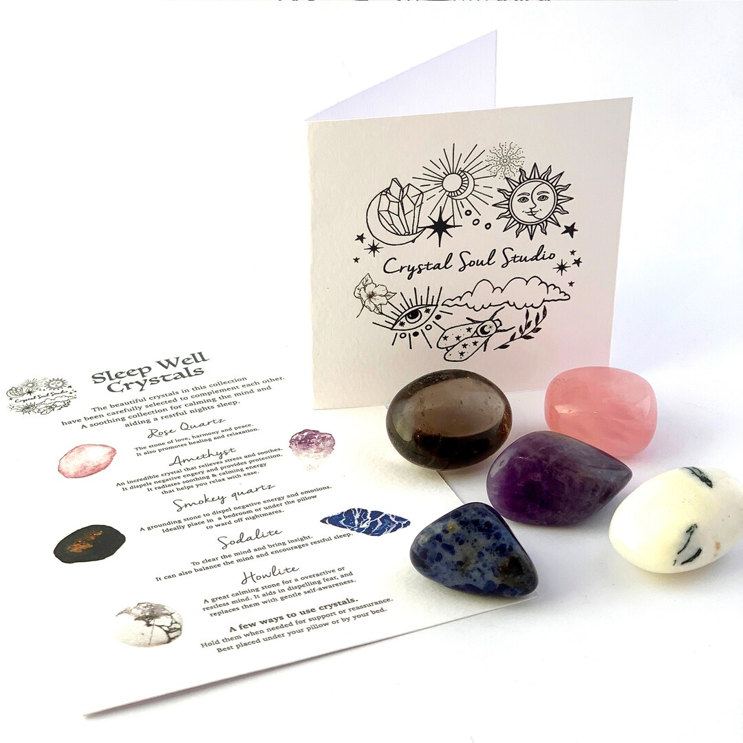 Crystals for Sleep,sleep Well Crystal Set, Reiki. Chakra Crystals ...