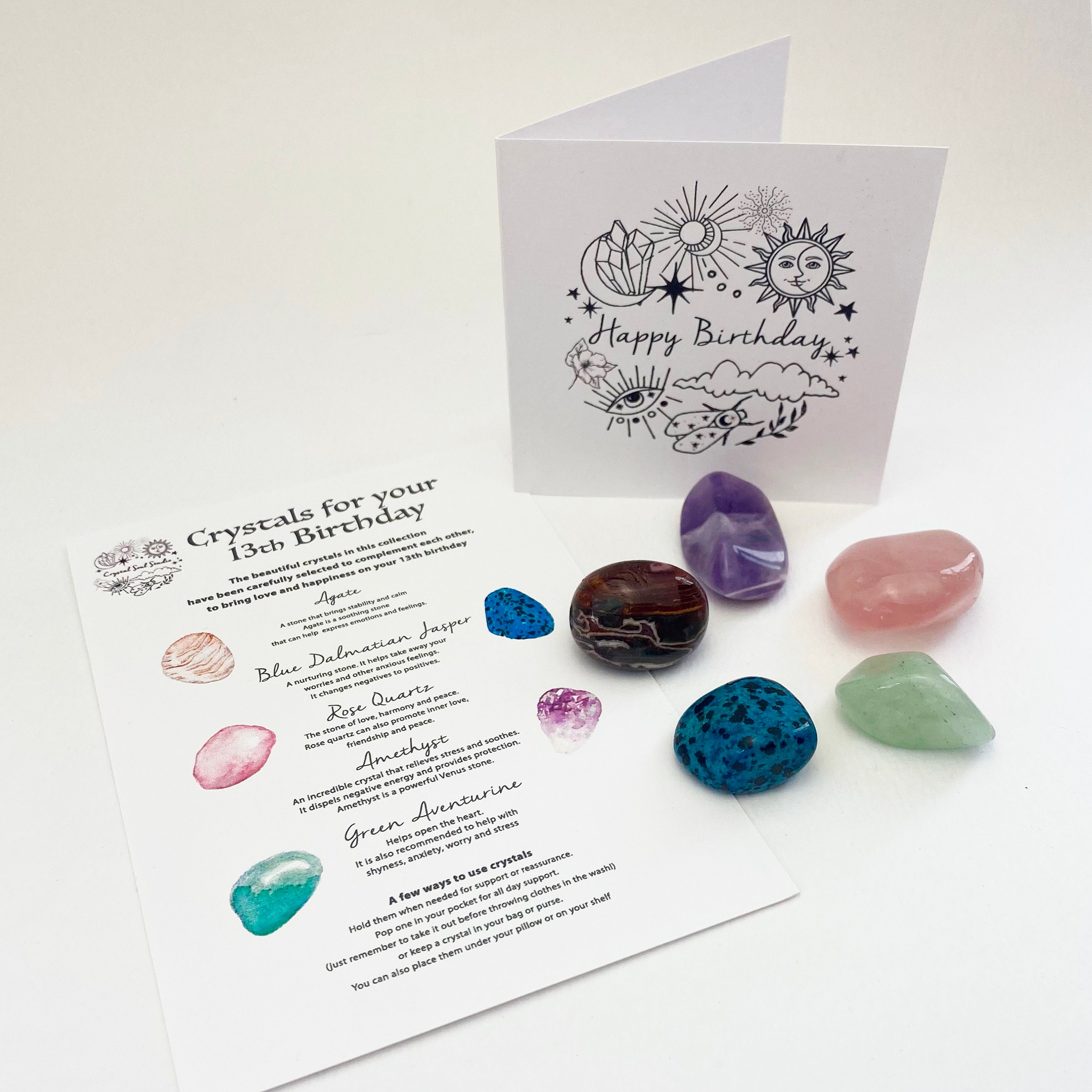 Crystals for 13th Birthday, 13th Birthday Crystal Set, Reiki. Chakra ...
