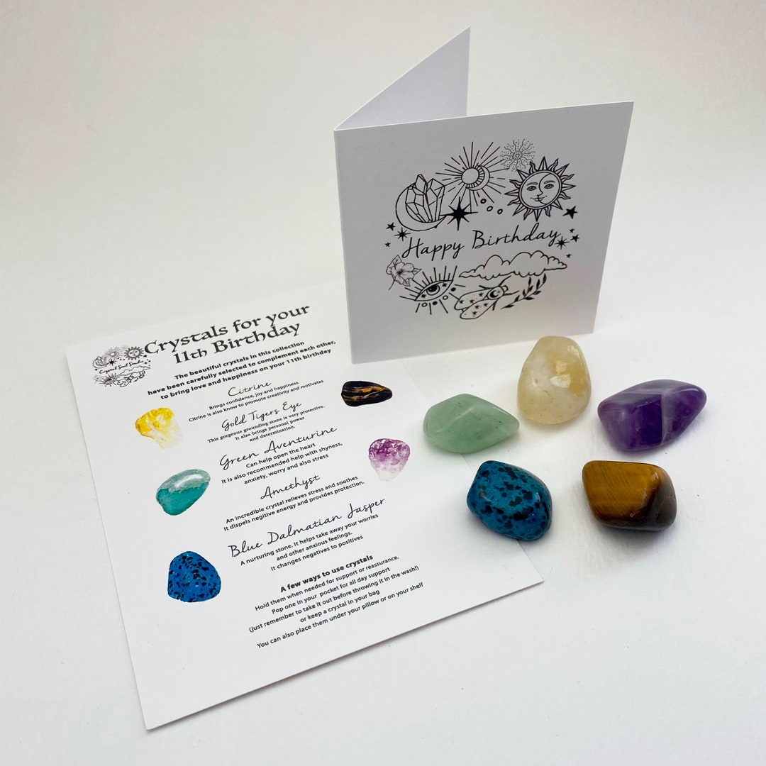 Crystals for 11th Birthday, 11th Birthday Crystal Set, Reiki. Chakra ...
