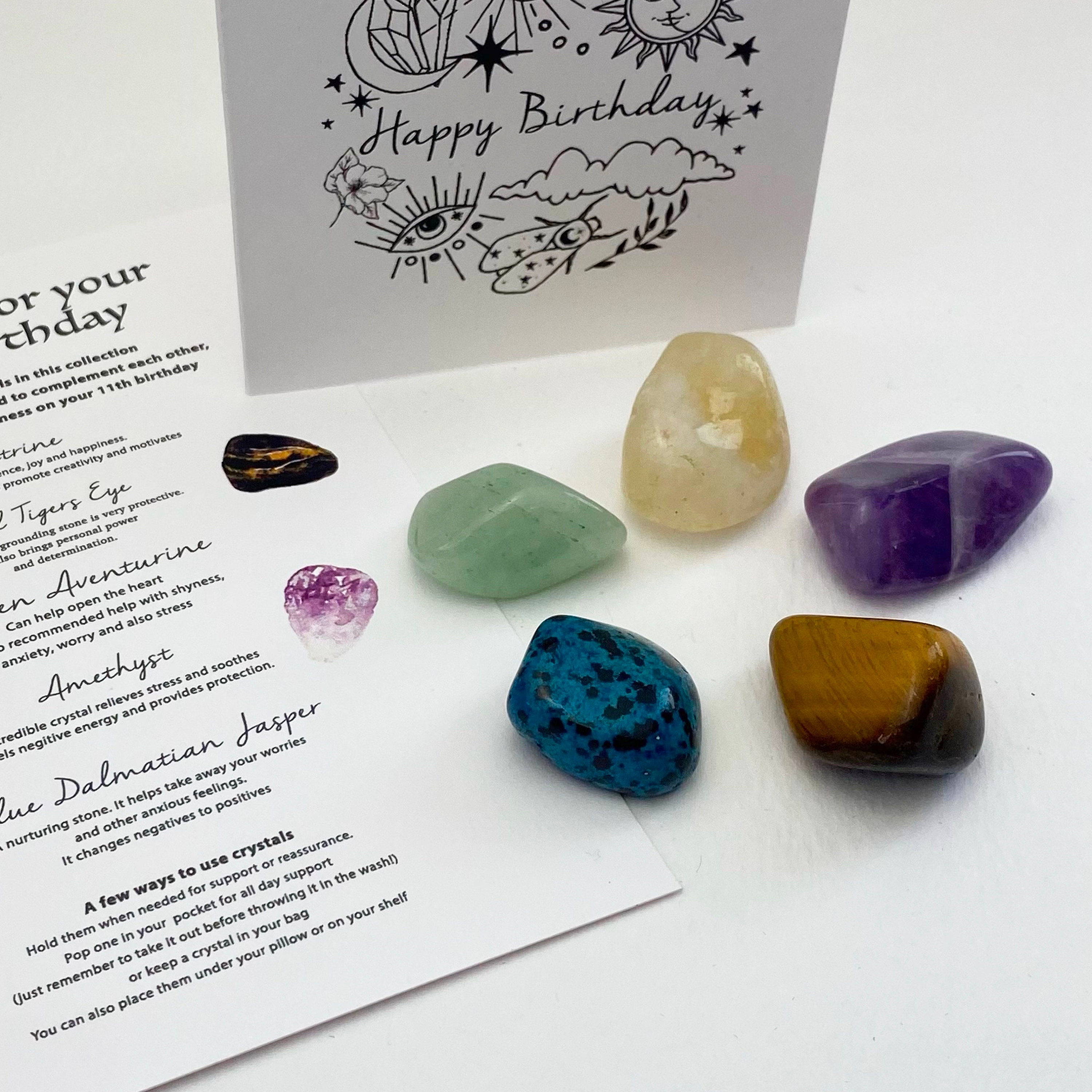 Crystals for 11th Birthday, 11th Birthday Crystal Set, Reiki. Chakra ...