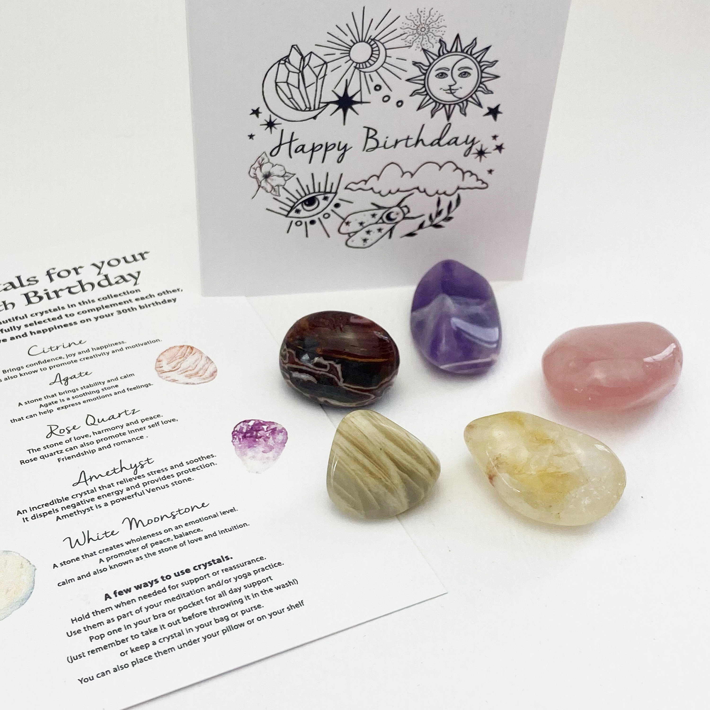 Crystals for 50th Birthday, 50th Birthday Crystal Set, Reiki. Chakra ...