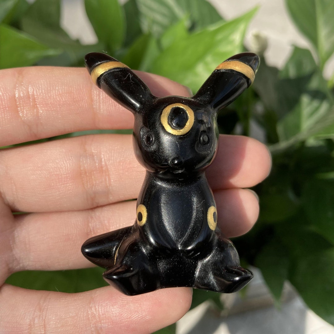 1PC 2.2 Natural Obsidian Umbreon,quartz Crystal Pokemon,crystal Heal ...