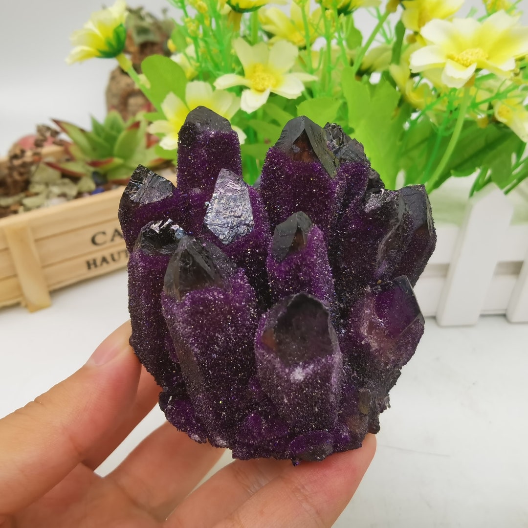 300g Purple Quartz Cluster,raw Gemstone,home Decoration,quartz Crystal ...