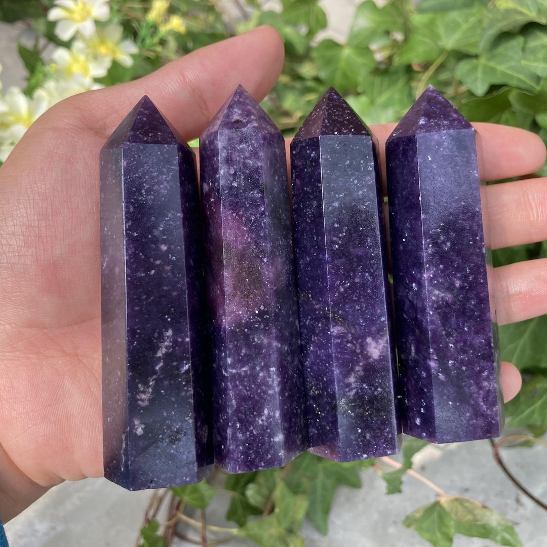 70mm Natural Lepidolite Obelisk,quartz Tower,crystal Point,crystal ...