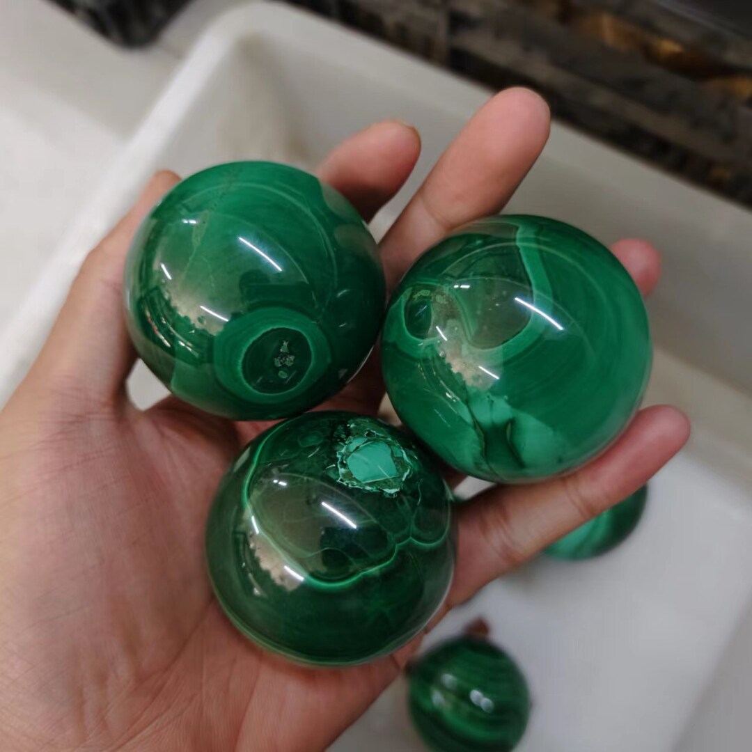 50mm Natural Malachite Ball,quartz Crystal Sphere,home Decoration ...