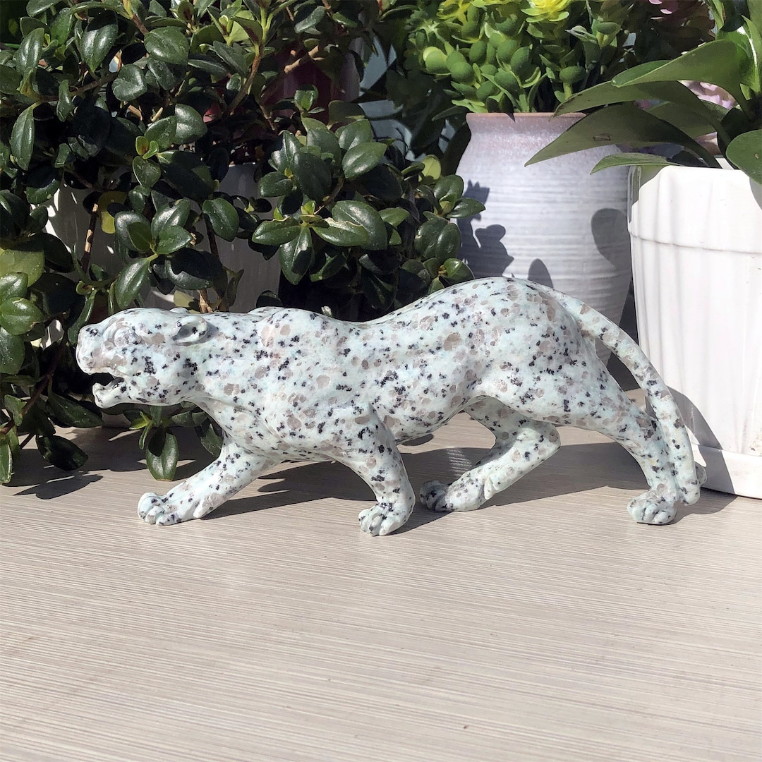 Natural Kiwi Jasper Leopard,quartz Crystal Leopard,crystal Carving,rock ...