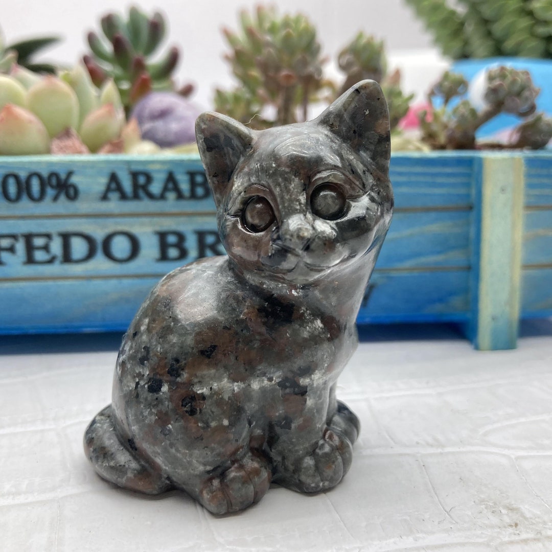 1PC 2.3 Natural Yooperlite Cat,quartz Crystal Cat Carving,crystal Heal ...