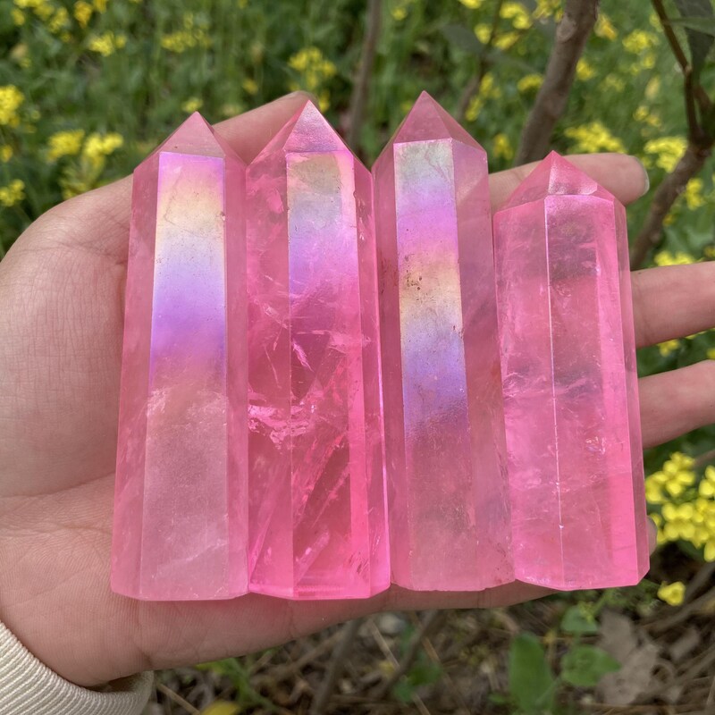 Pink Aura Quartz - Etsy