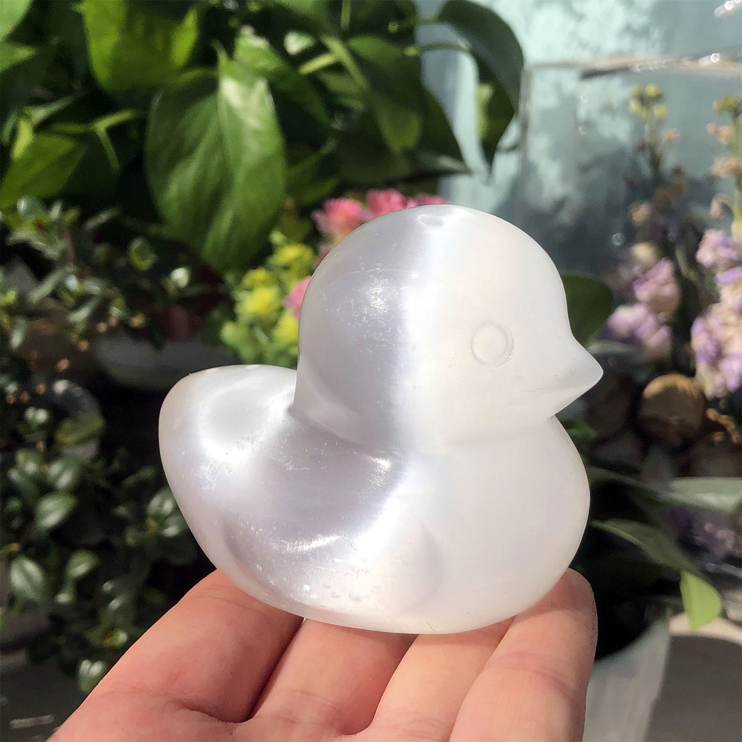 3 Natural Selentie Carved Duck,crystal Duck,carving,reiki Healing,duck ...