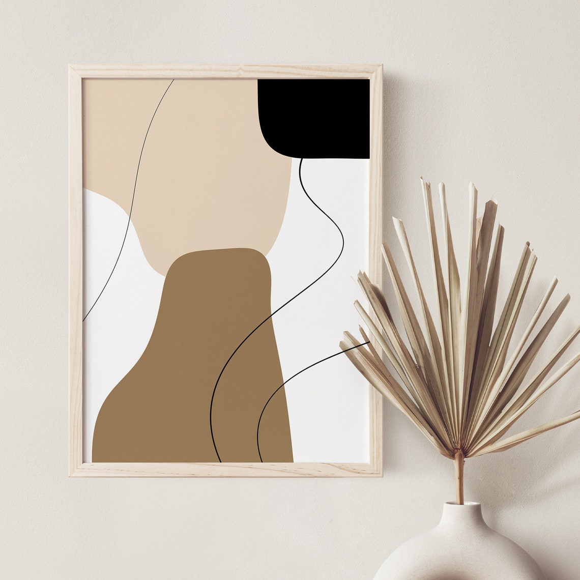 Printable Abstract Wall Art Beige Minimalist Wall Decor - Etsy