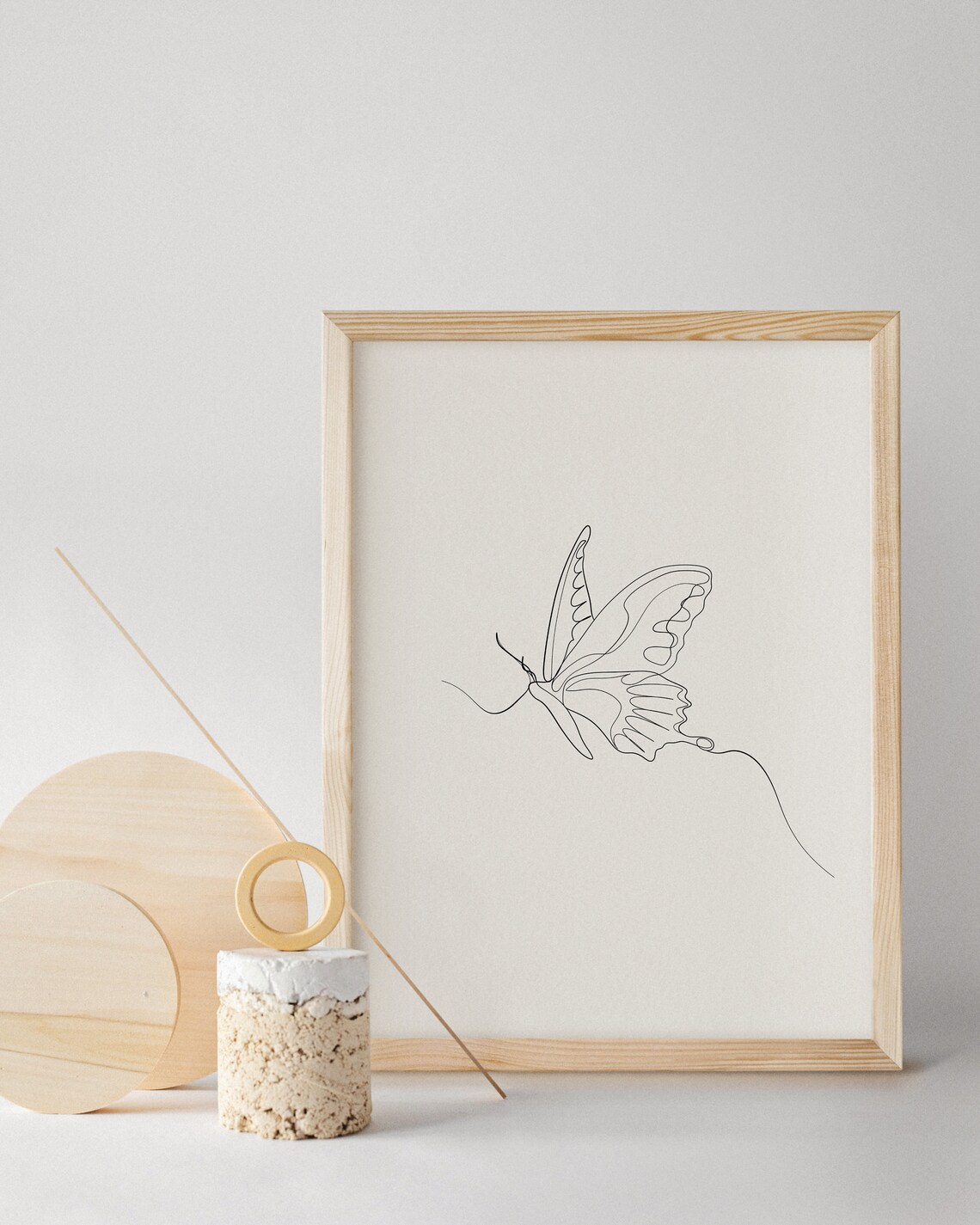 Butterfly One Line Printable Art, Single Line Butterfly Minimal Print ...