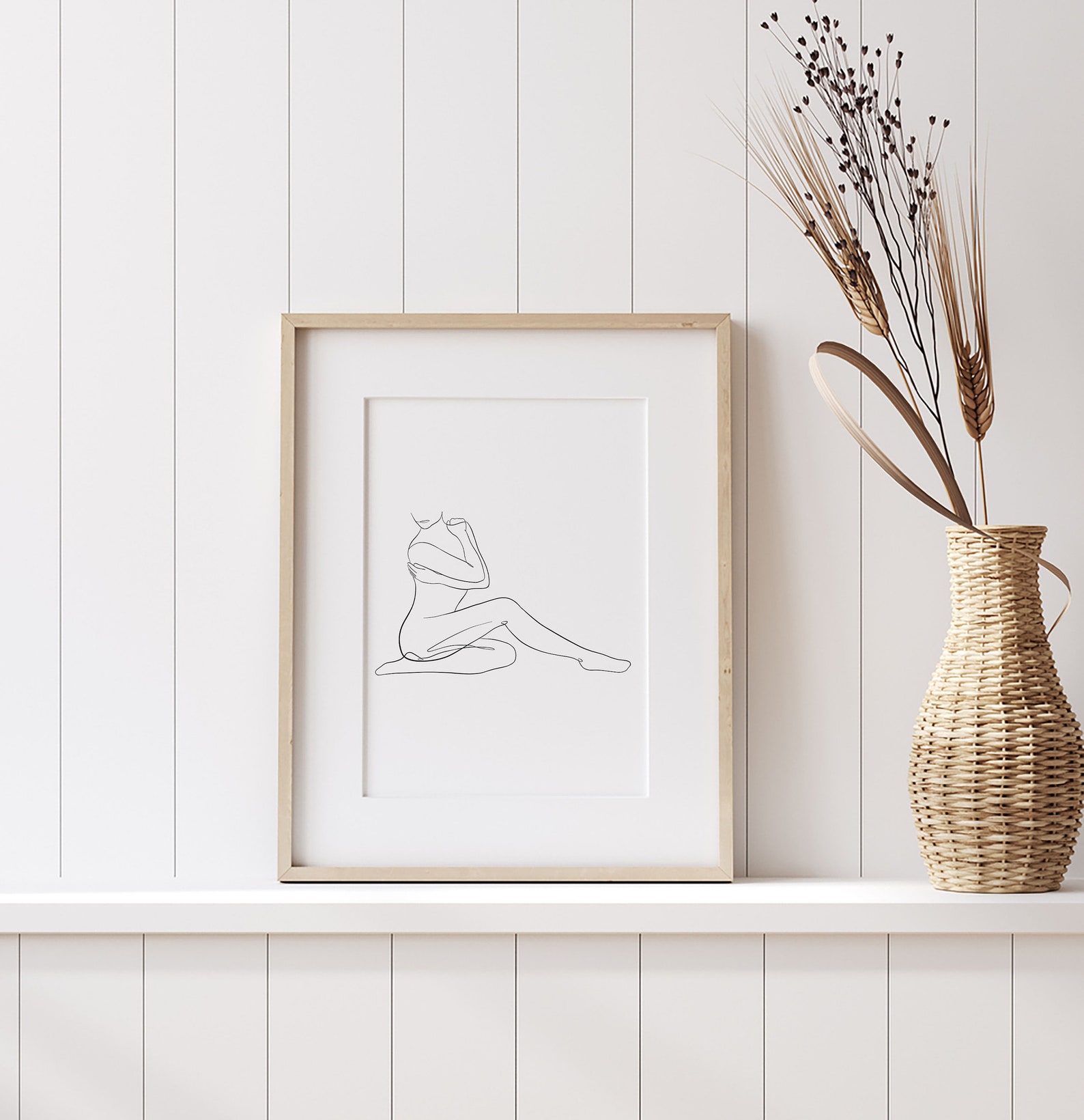 Single Line Naked Woman Artprintable Print Nude Woman Body Etsy